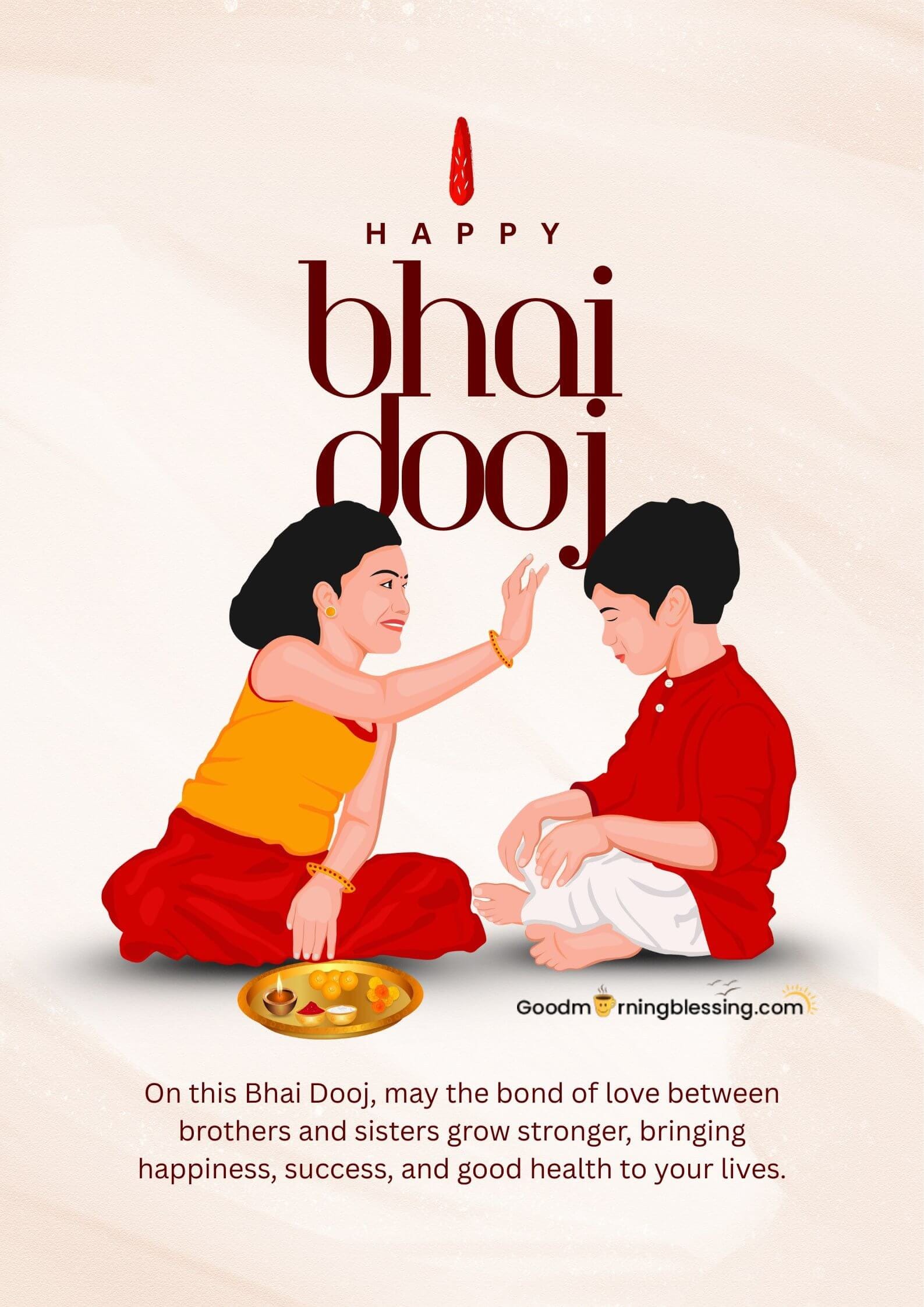 Best Bhai Dooj Wishes and Greeting 2025 | goodmorningblessing.com